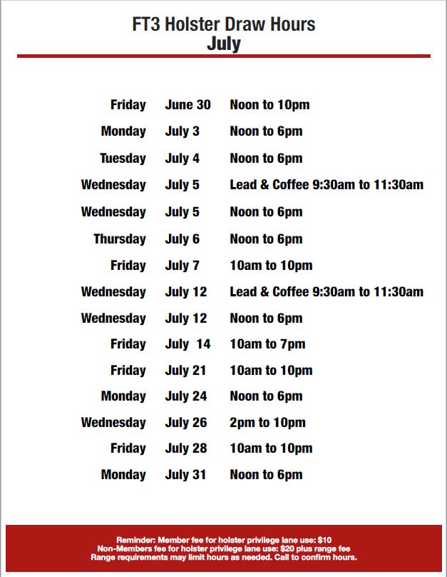 Holster Draw Certification Course | FT3 Tactical - Orange County ...