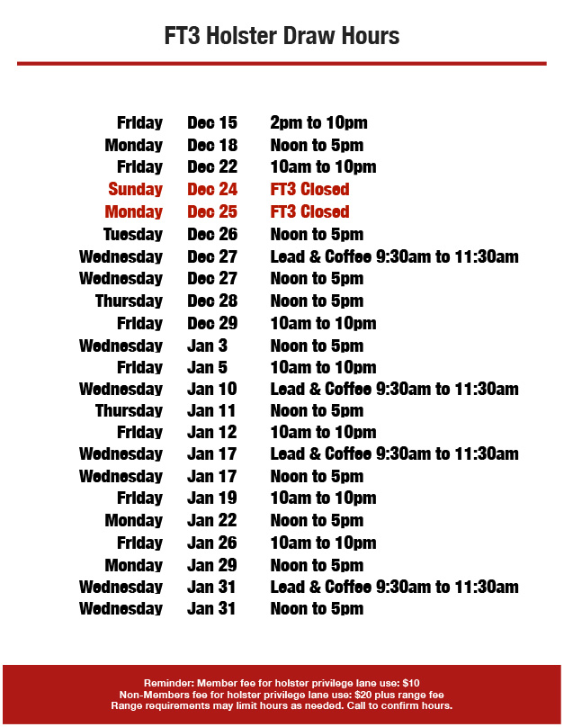 Holster Draw Certification Course | FT3 Tactical - Orange County ...